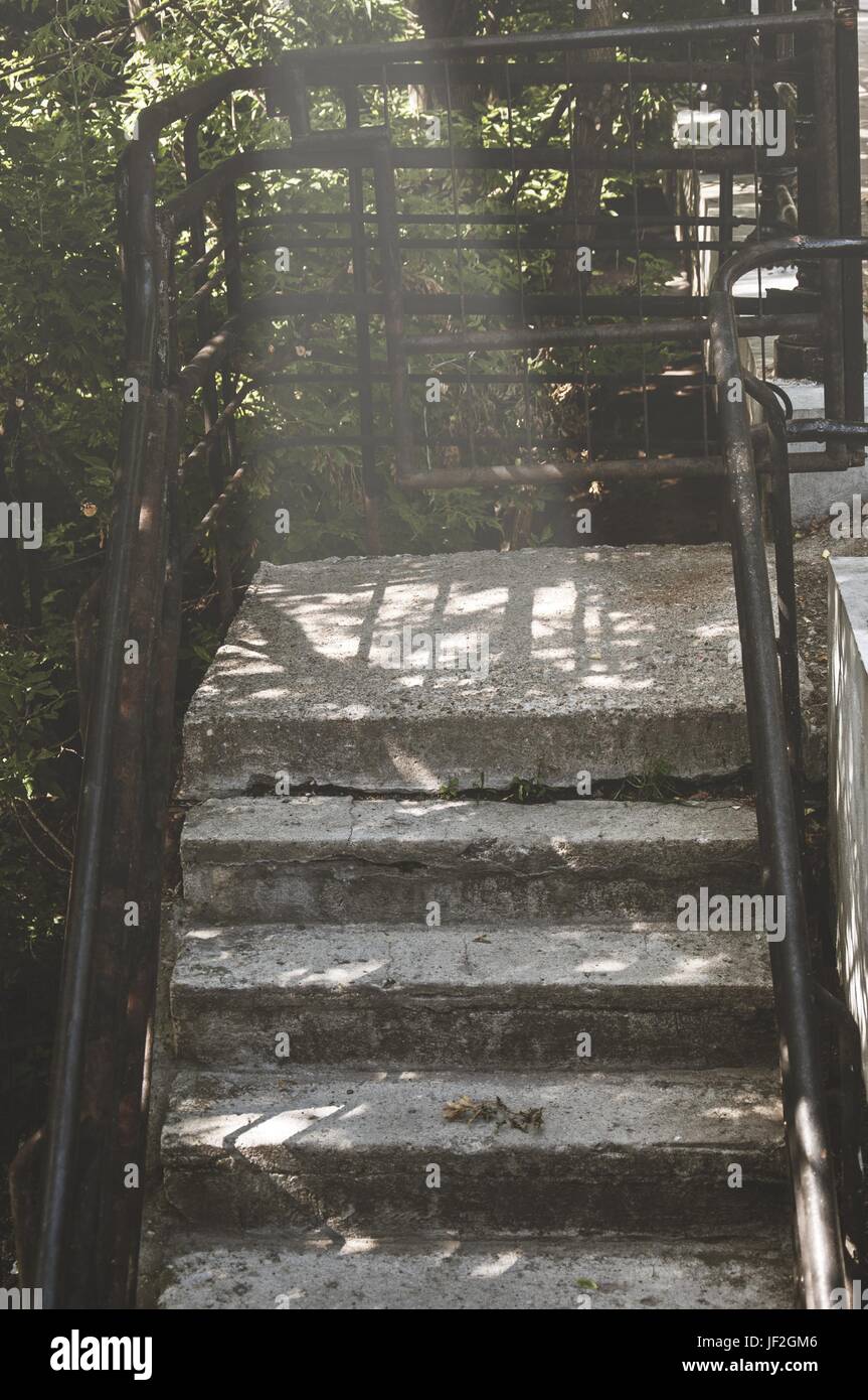 made of solid concrete historical sidewalk stairs Stock Photo - Alamy