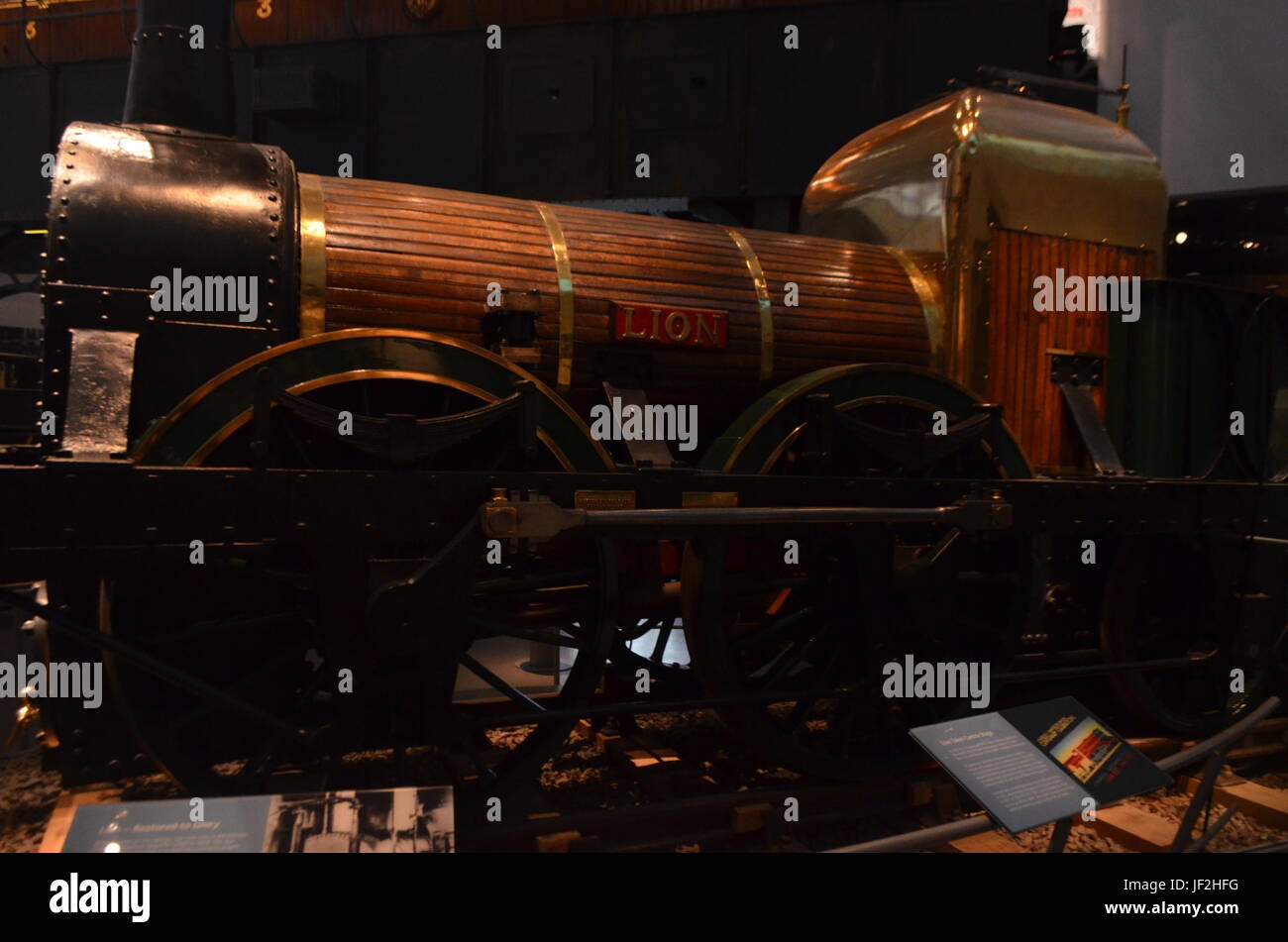 Lion Locomotive in the Museum of Liverpool in Liverpool, England Stock ...