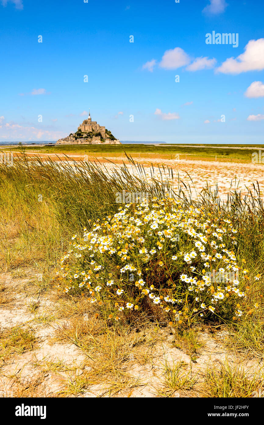 Le Mont Saint-Michel tidal island Normandy northern France Stock Photo ...