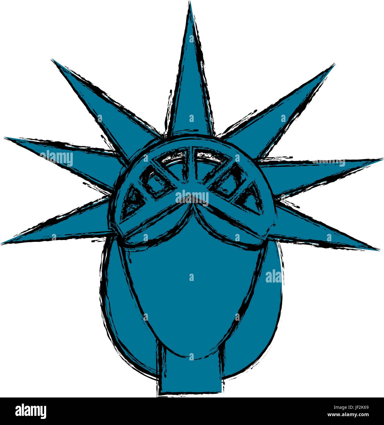 Face liberty island Stock Vector Images - Alamy