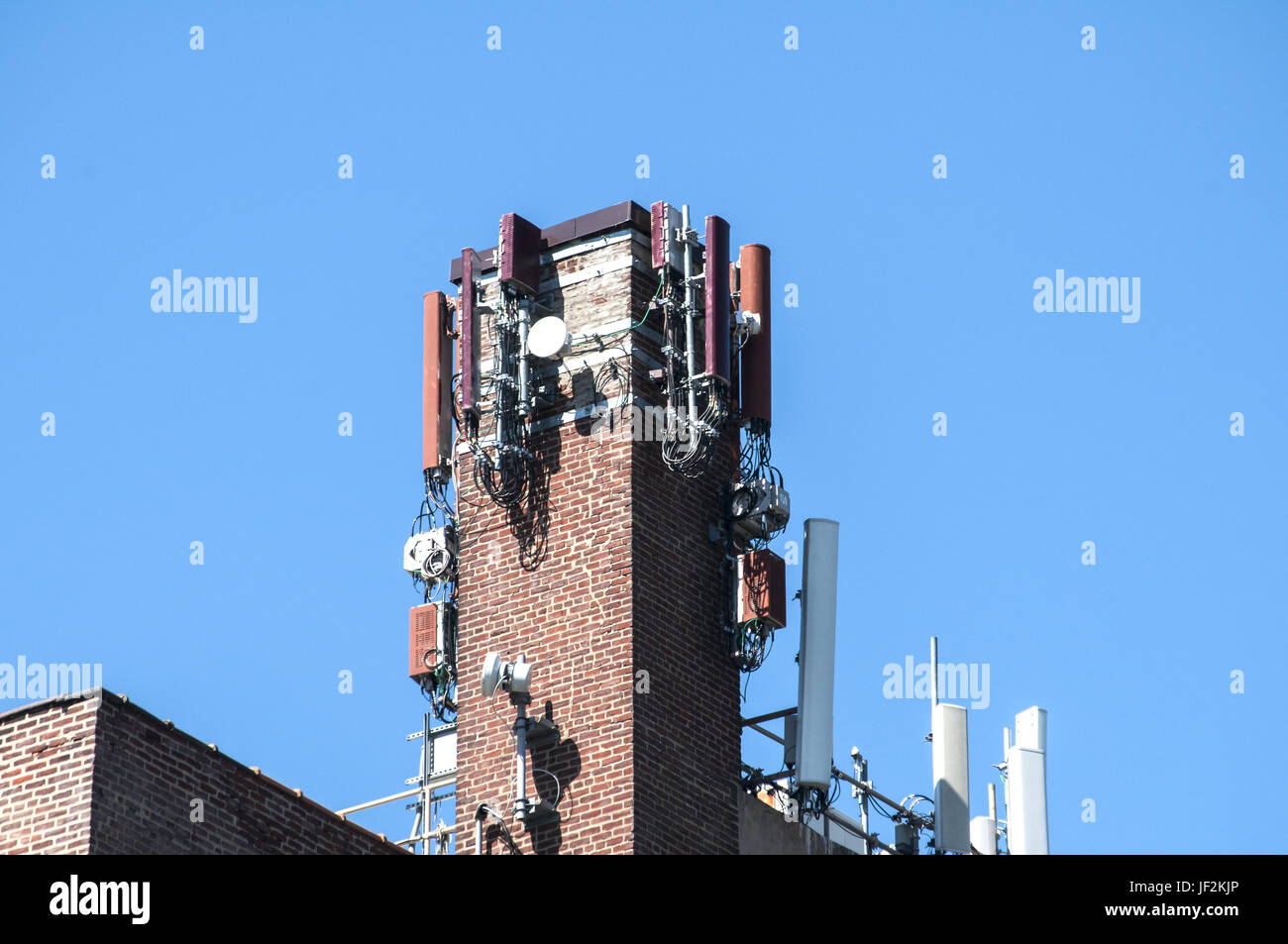 Communication equipment on roof Stock Photo - Alamy