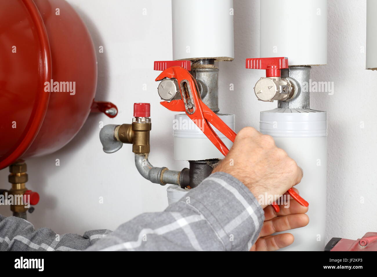 installing a valve Stock Photo - Alamy