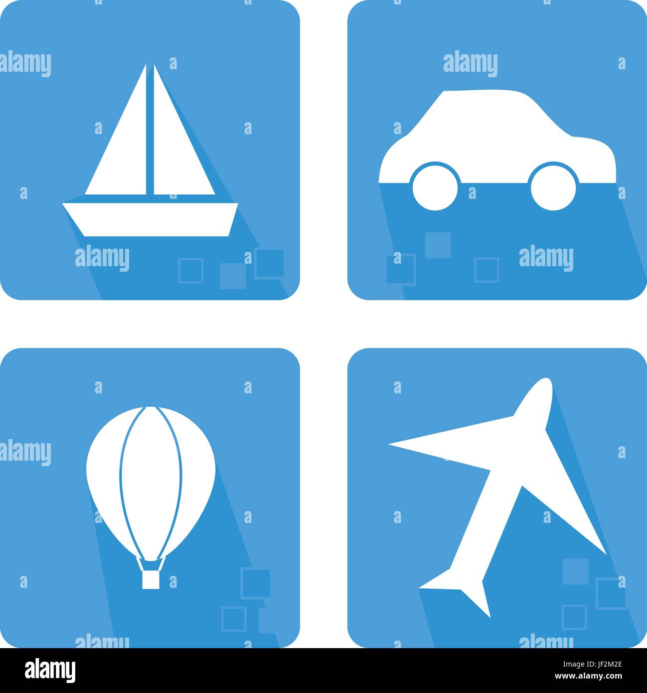 set, icons, elements, blue, object, travel, graphics, holiday, vacation ...
