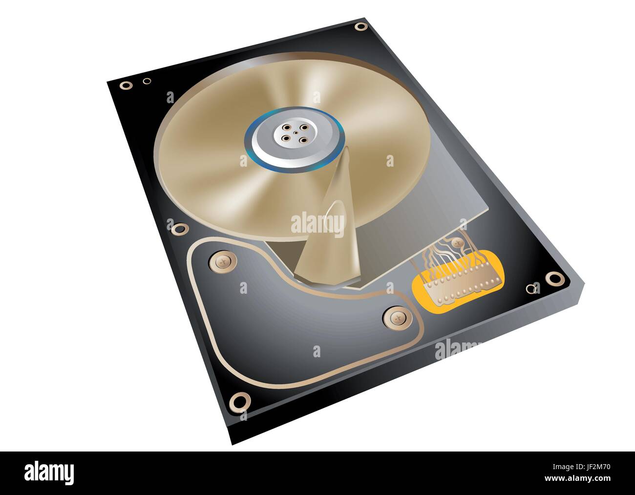 Hard disk motor Stock Vector Images - Alamy