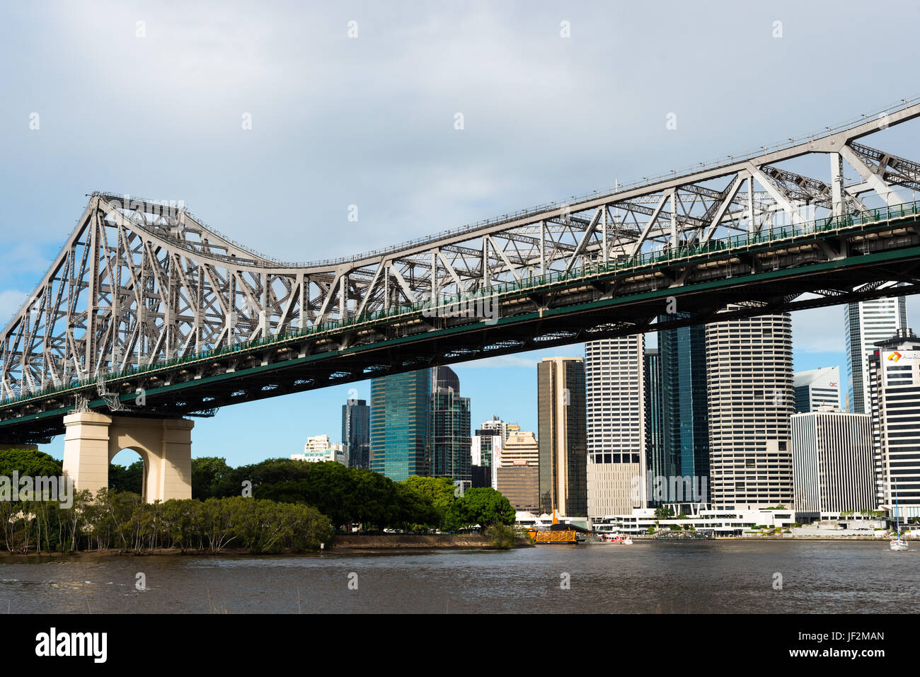 Brisbane city skyline with Story bridge. Queensland. Australia Stock ...