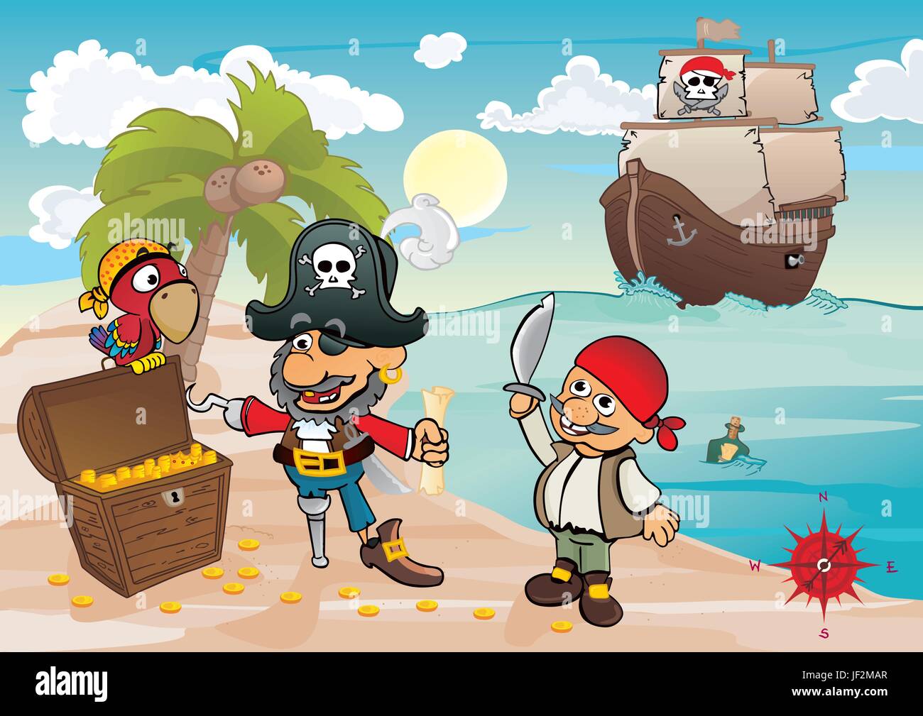 beach, seaside, the beach, seashore, pirates, island, ship, treasure ...