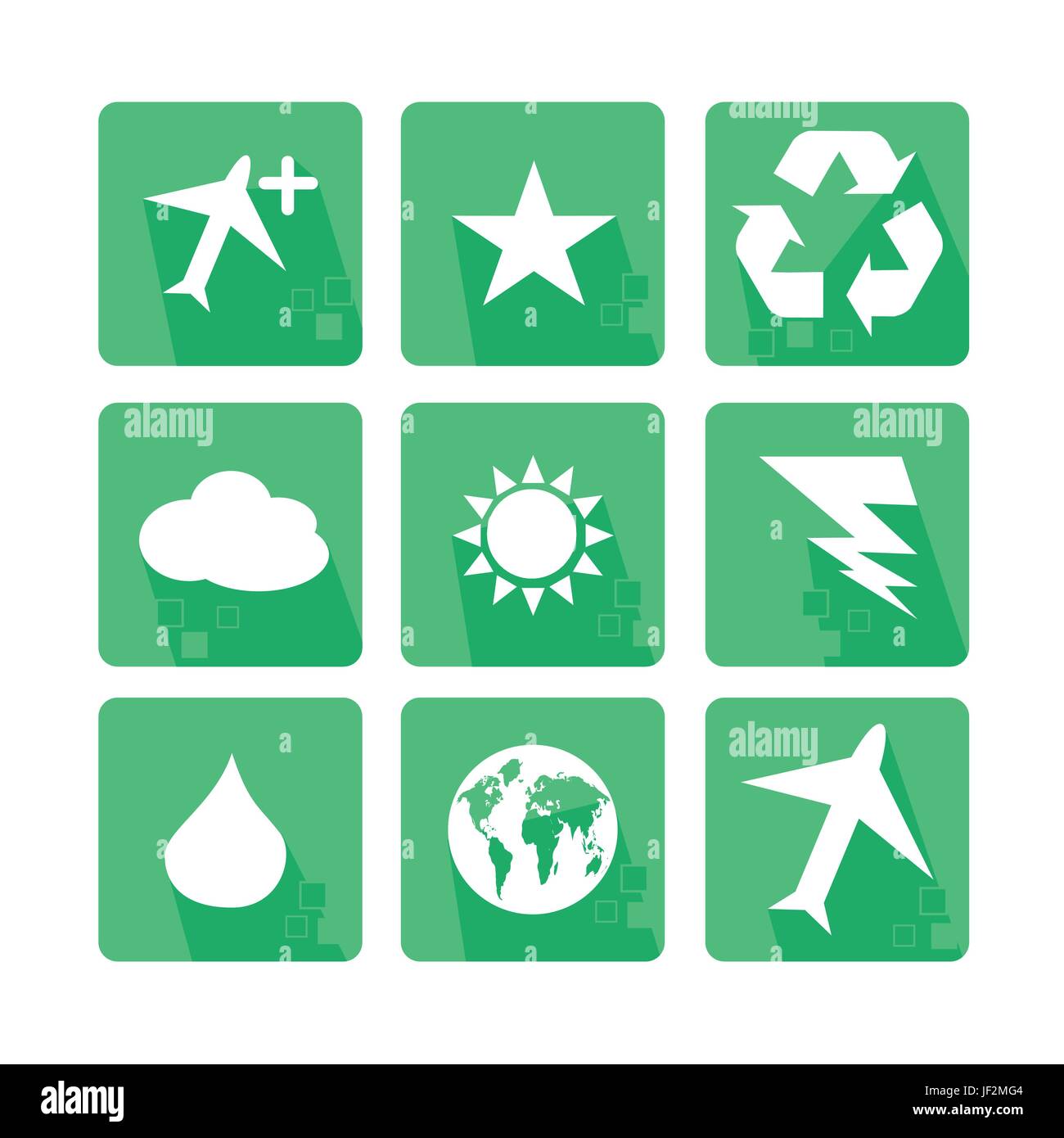set, icons, elements, object, services, eco, environment, enviroment ...