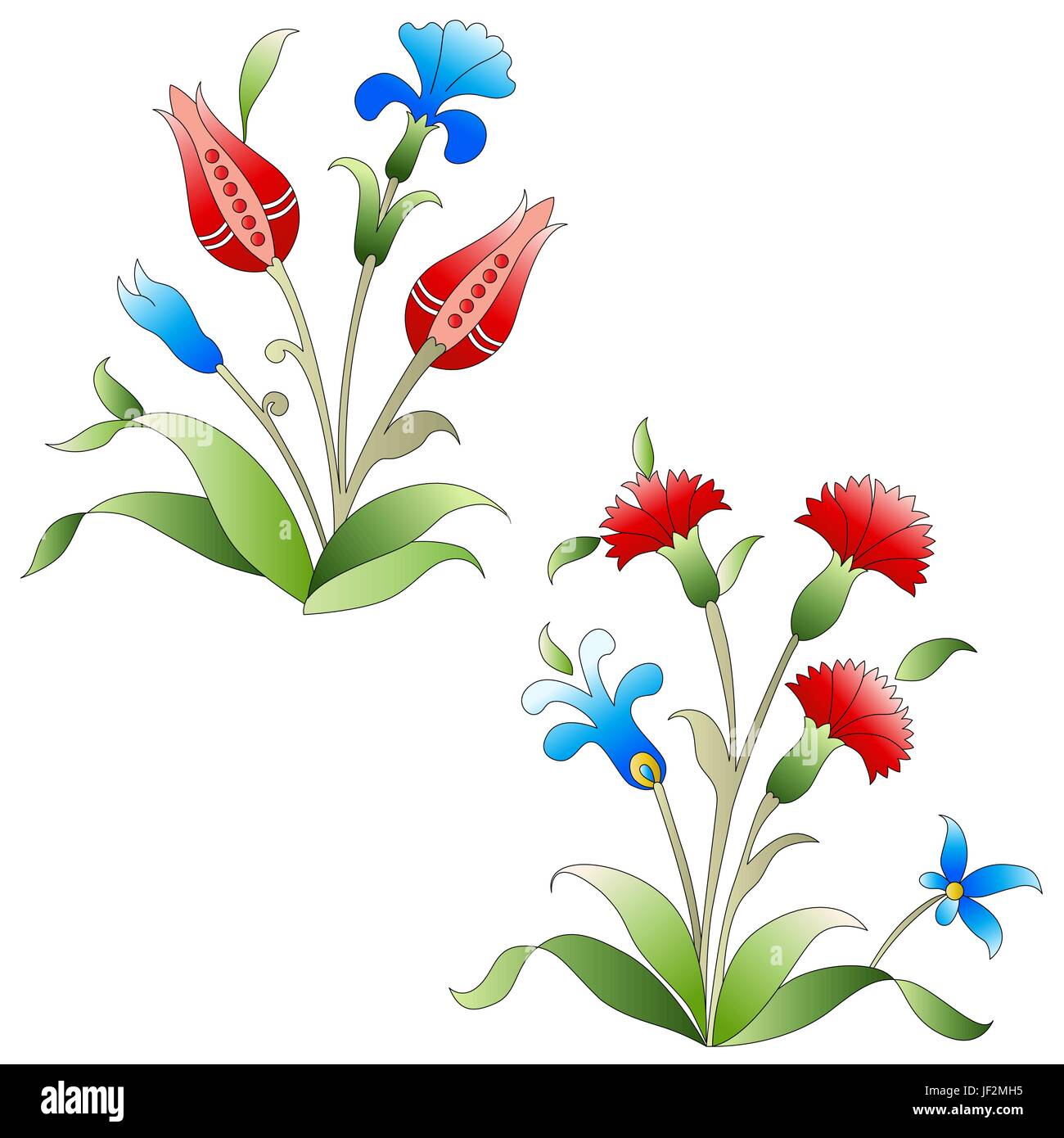 antique, flower, flowers, plant, pattern, oriental, floral, design ...