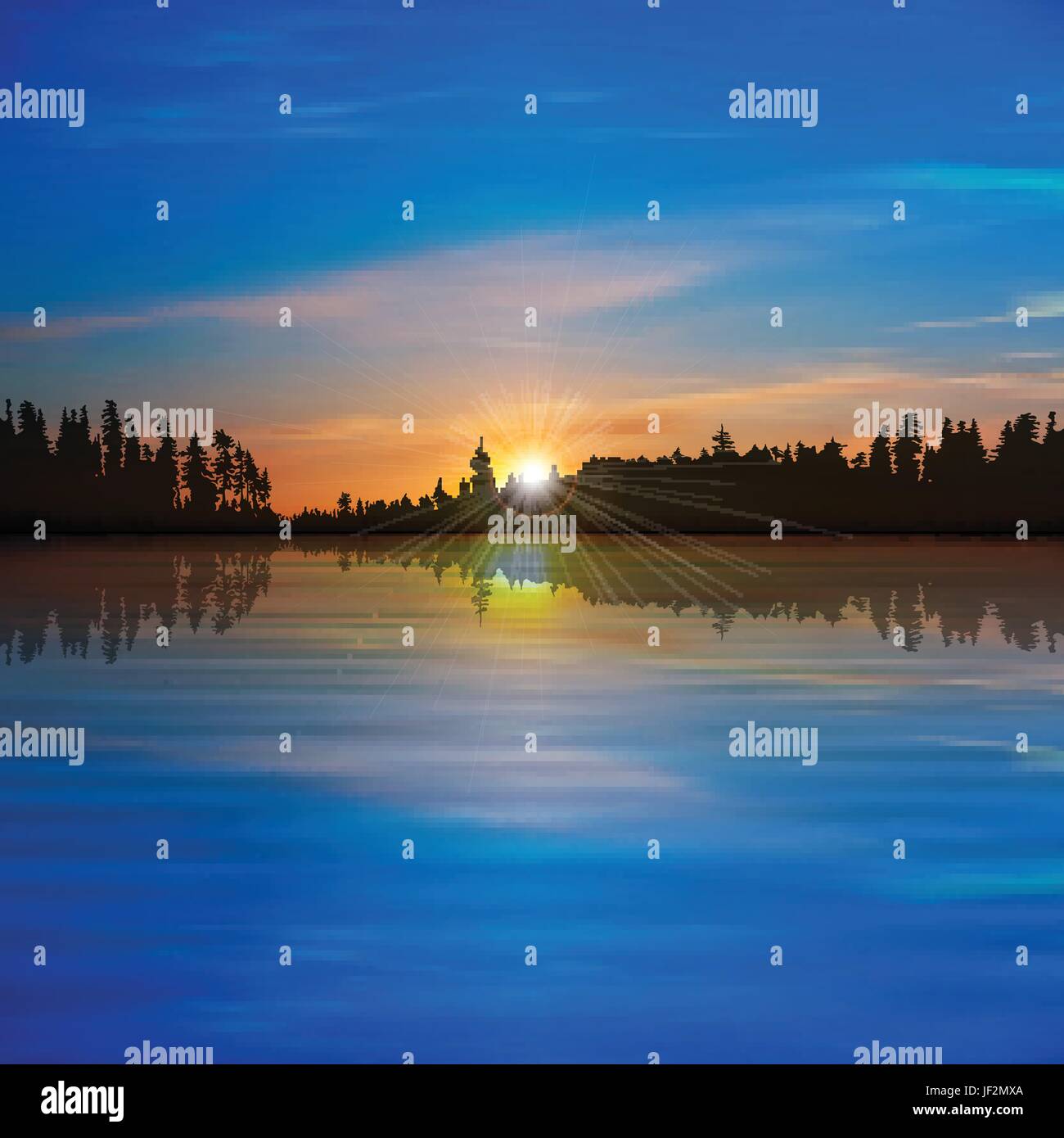 Dawn scenery and color Stock Vector Images - Alamy