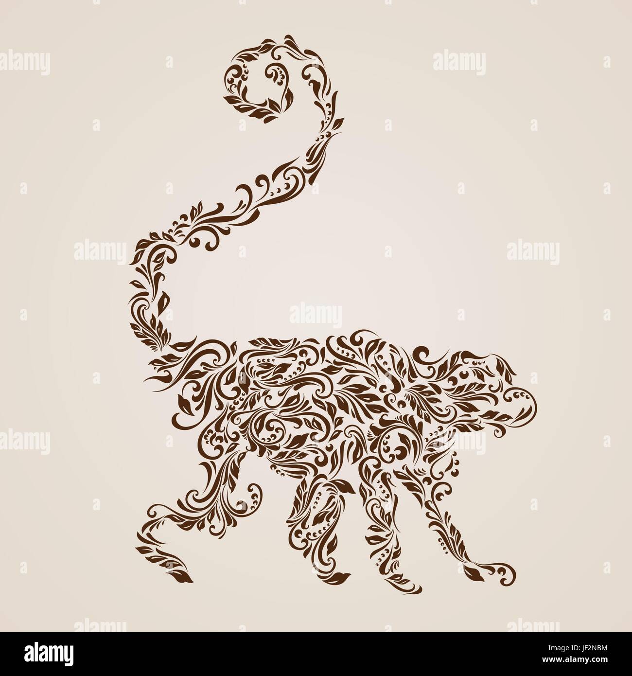 Monkey shape flowers Stock Vector Images - Alamy