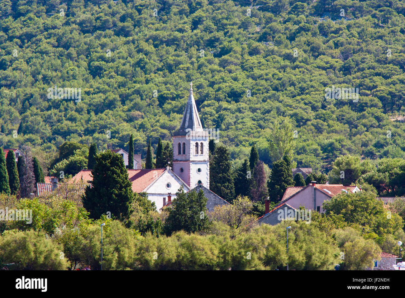Zlarin, a small island near Sibenik, Croatia, known for its greenery ...