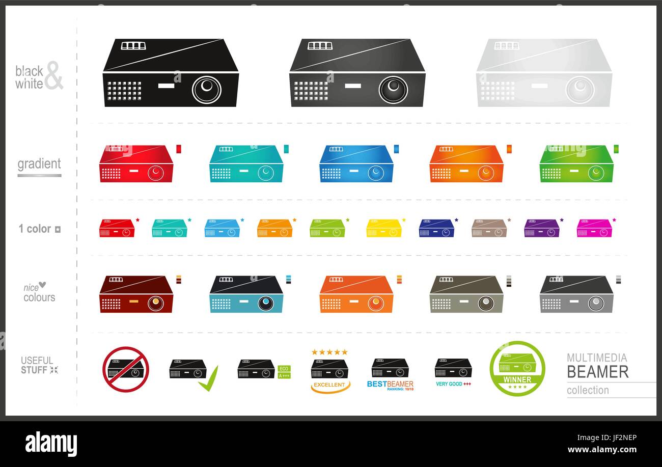 beamer icon collection set Stock Vector Image & Art - Alamy