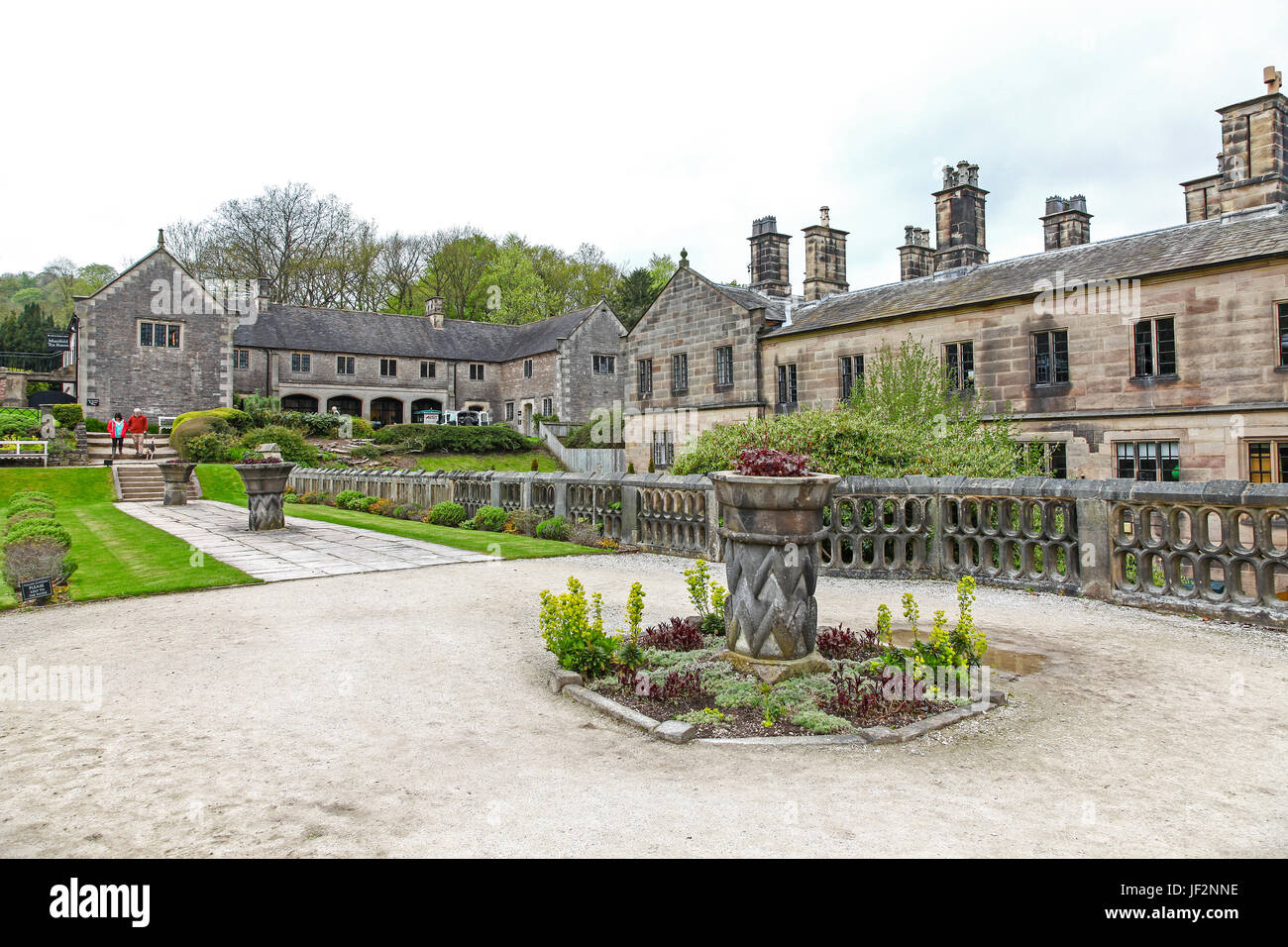 Ilam Hall and gardens, Ilam, Staffordshire, England, UK Stock Photo - Alamy
