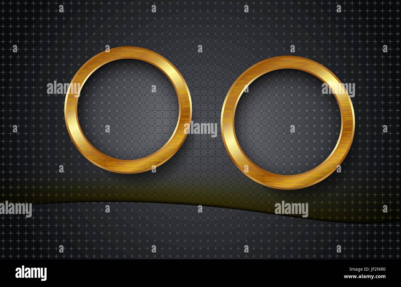 ring, circle, metallic, dark, backdrop, background, gold, two, ring ...