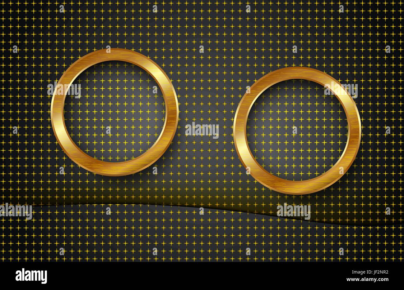 ring, circle, metallic, dark, backdrop, background, gold, two, ring ...