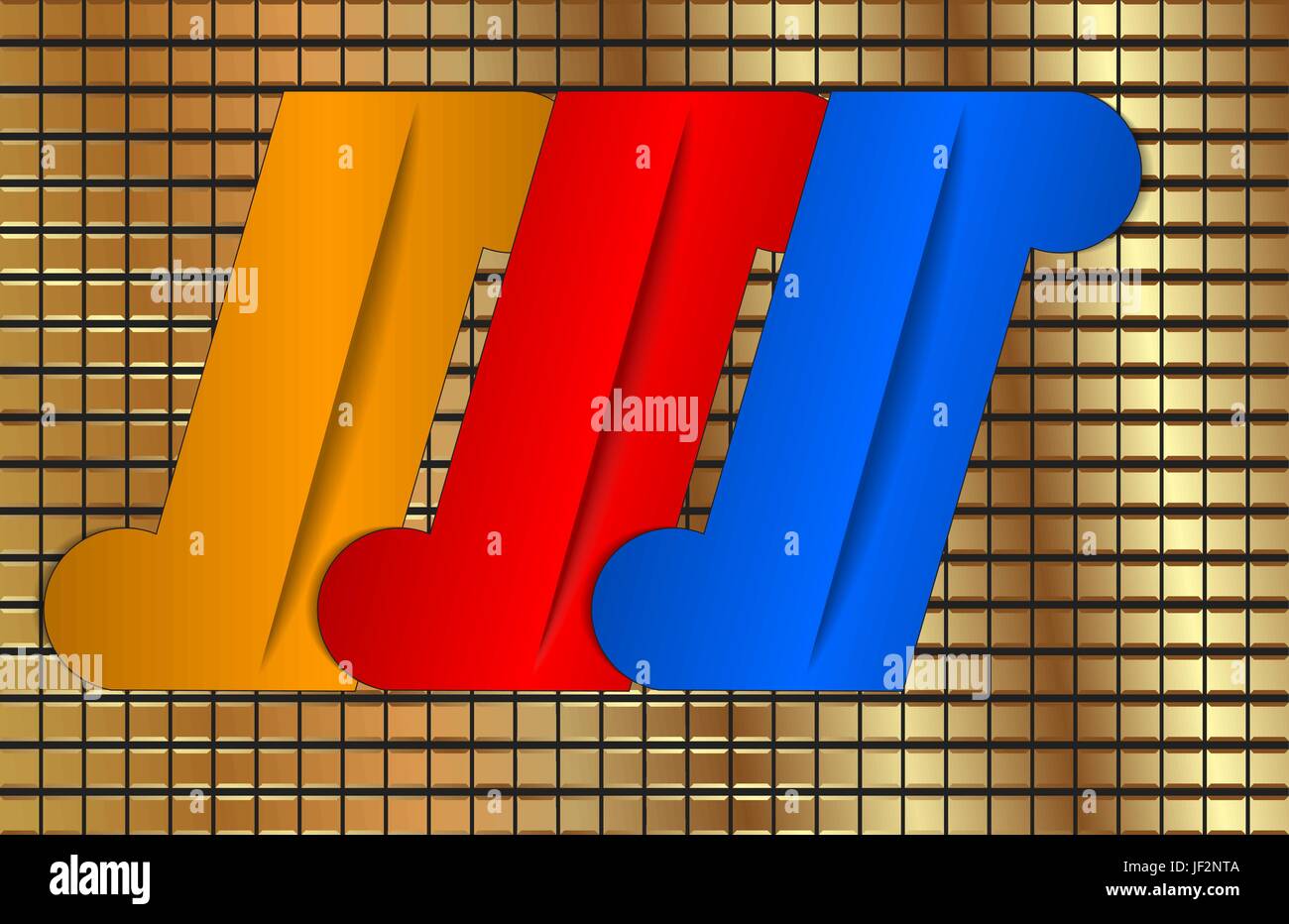 three, metallic, label, mosaics, mosaic, pictogram, symbol, pictograph ...