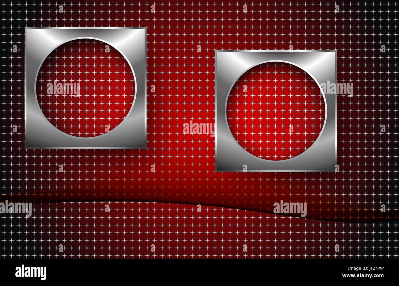 square, element, metallic, backdrop, background, red, two, circle ...