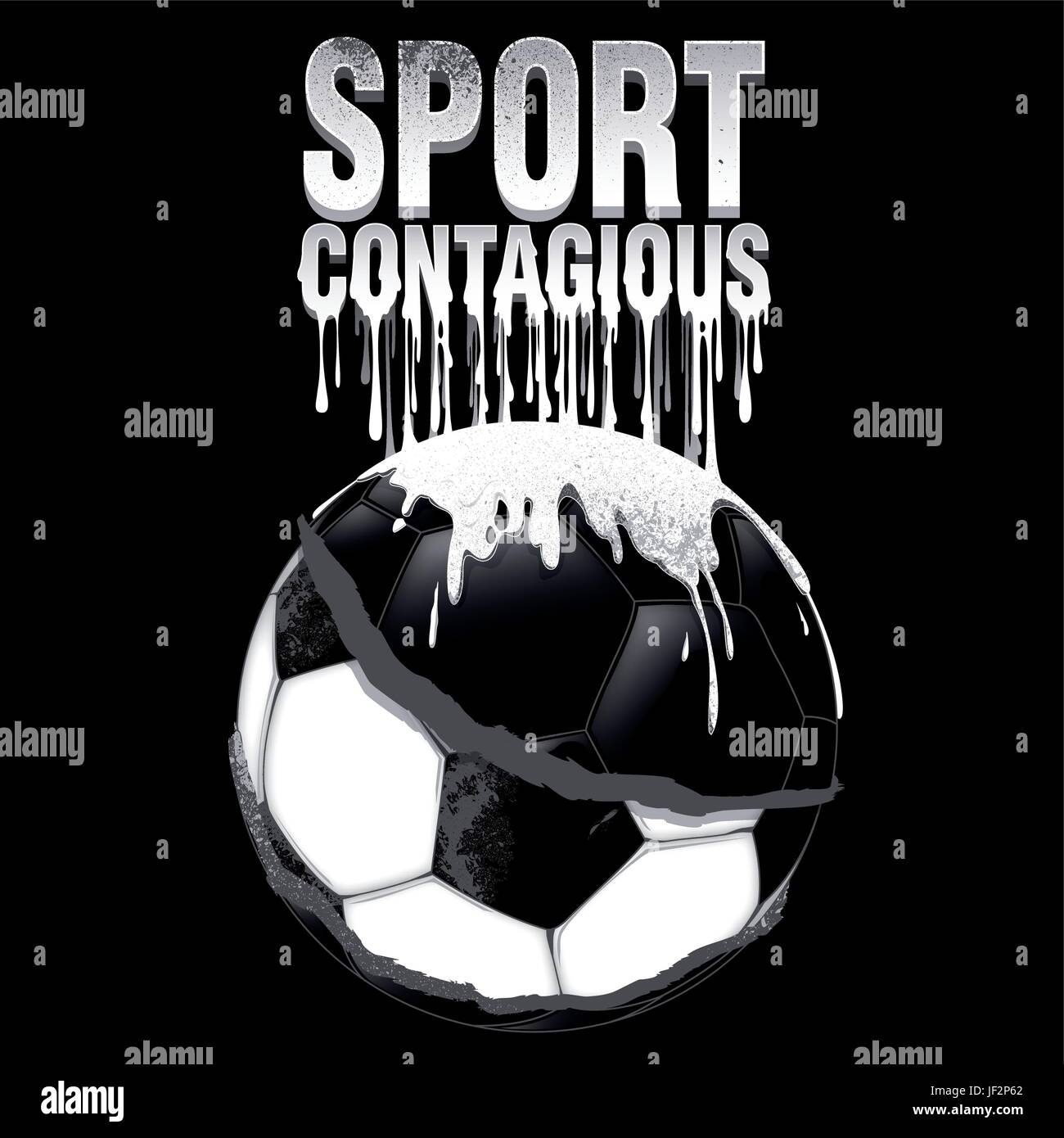 Dripping written on a soccer ball, black background Stock Vector Image ...
