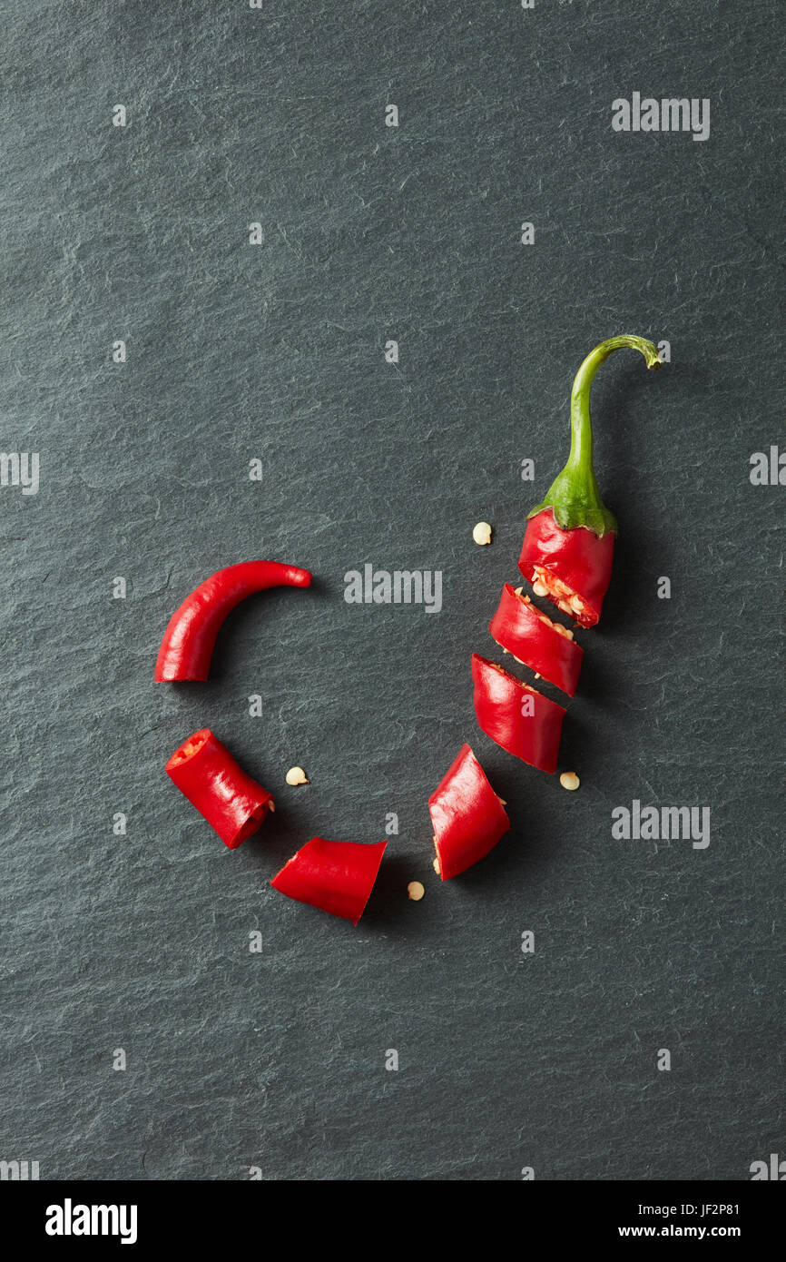 Fresh chopped red chili Stock Photo - Alamy