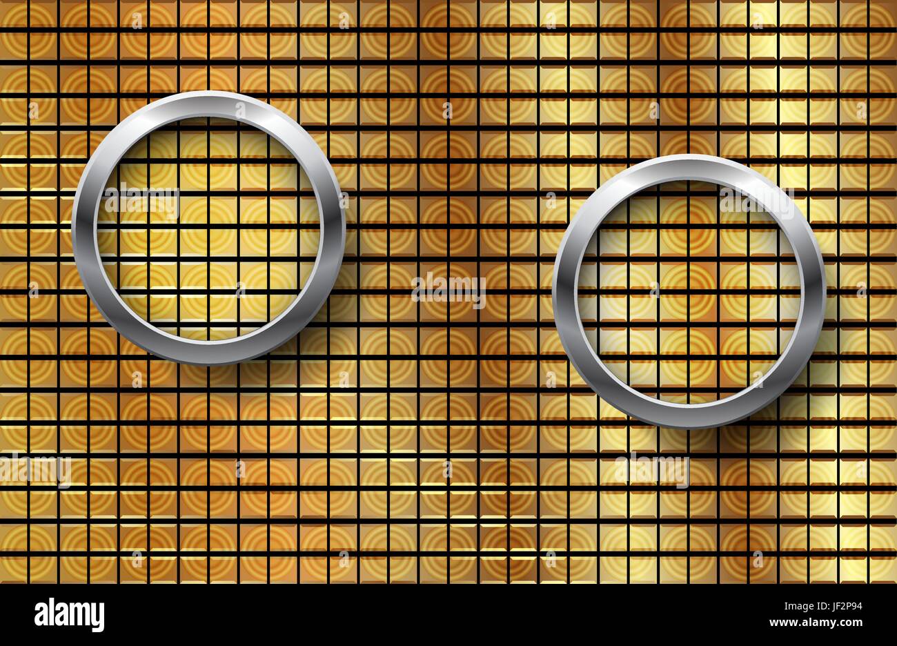 metallic, mosaics, mosaic, backdrop, background, gold, two, ring, arc ...