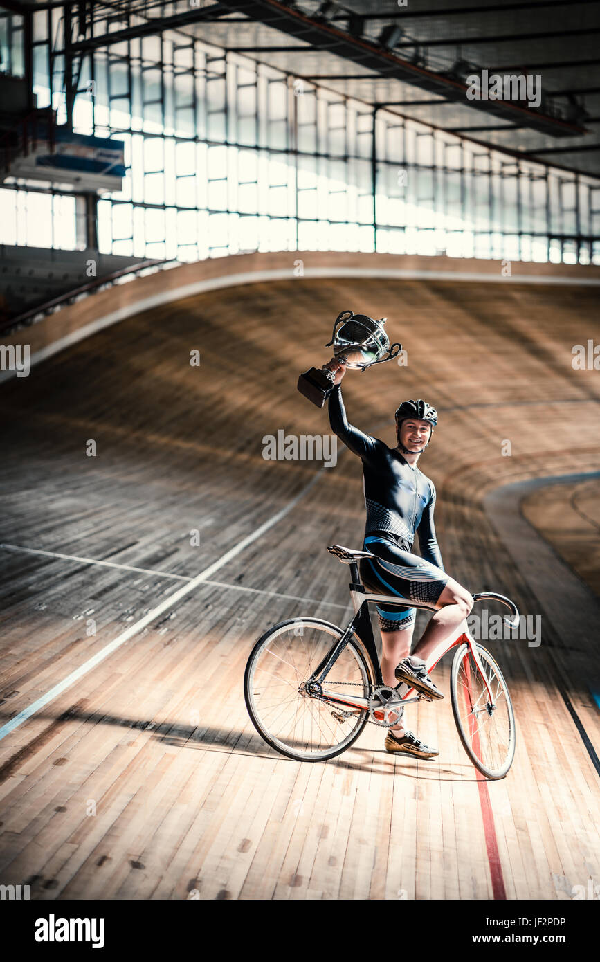 Velodrome cycling indoors hi-res stock photography and images - Alamy