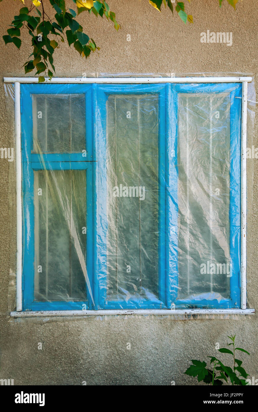 The blue window Stock Photo - Alamy