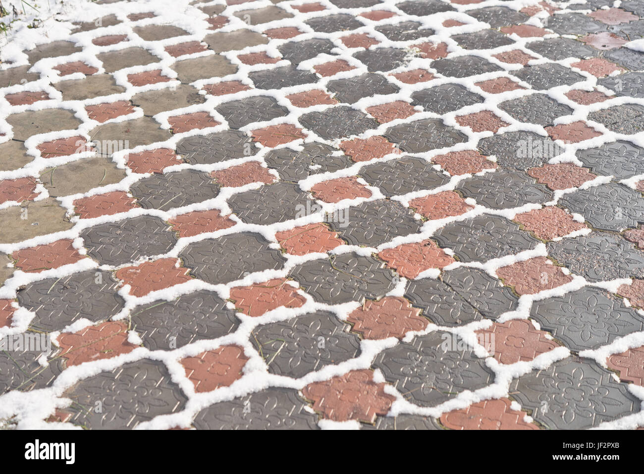 snow on pavement Stock Photo - Alamy