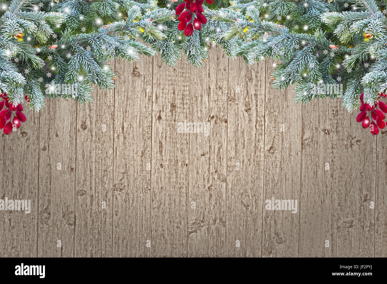 Grunge wooden Christmas border Stock Photo - Alamy