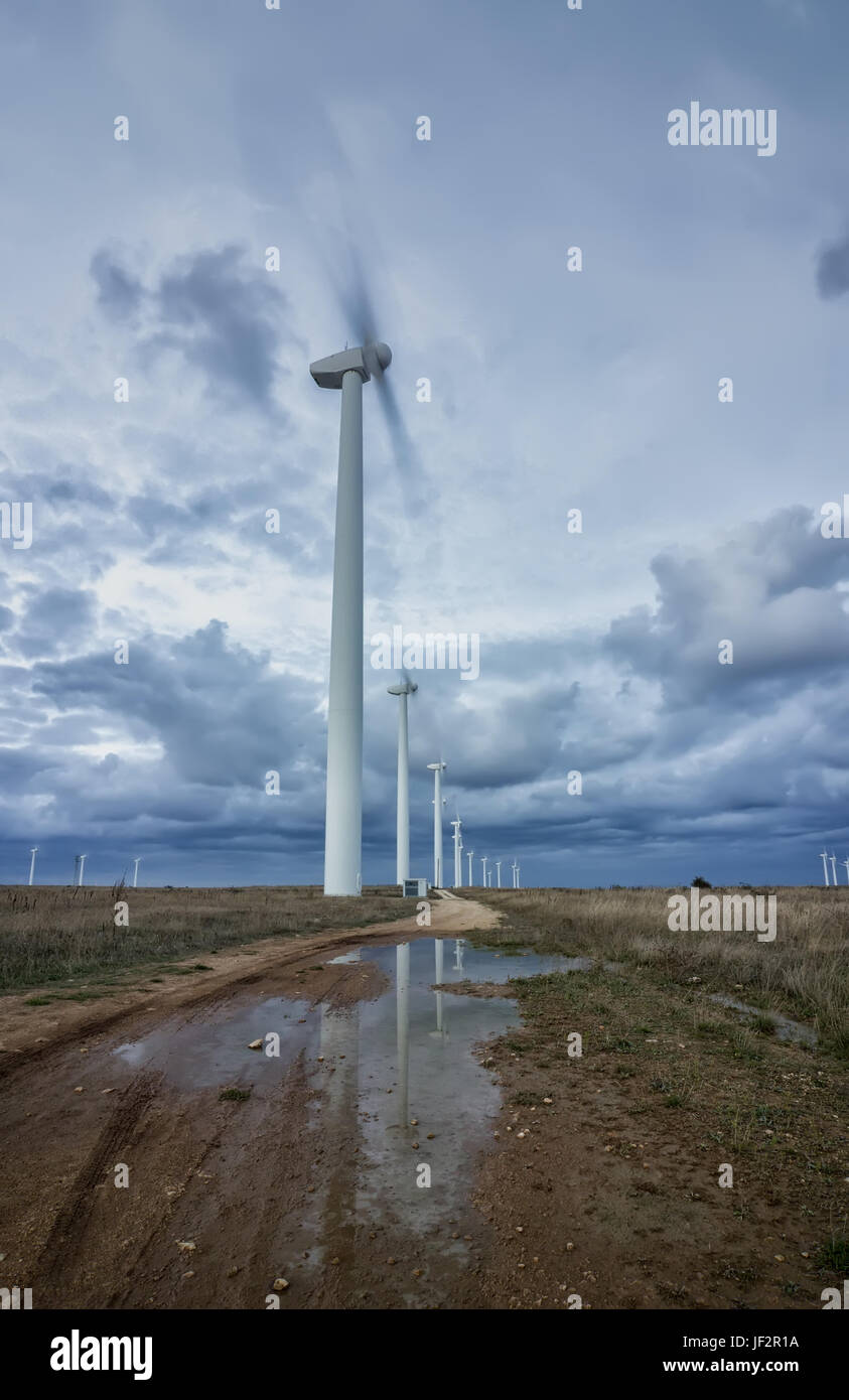Wind turbine farm Stock Photo - Alamy