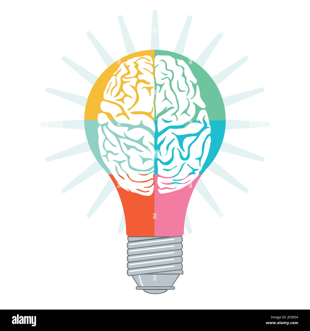 Enlightenment idea Brain concept Stock Photo - Alamy