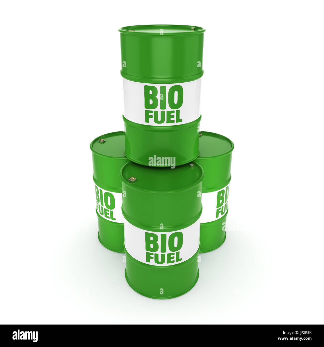 3D rendering barrels of biofuels Stock Photo - Alamy
