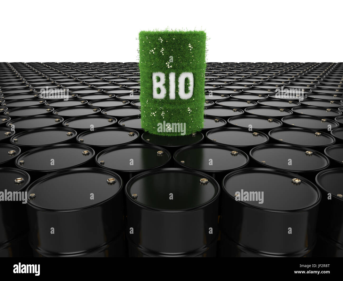 3D rendering barrel of biofuels Stock Photo - Alamy