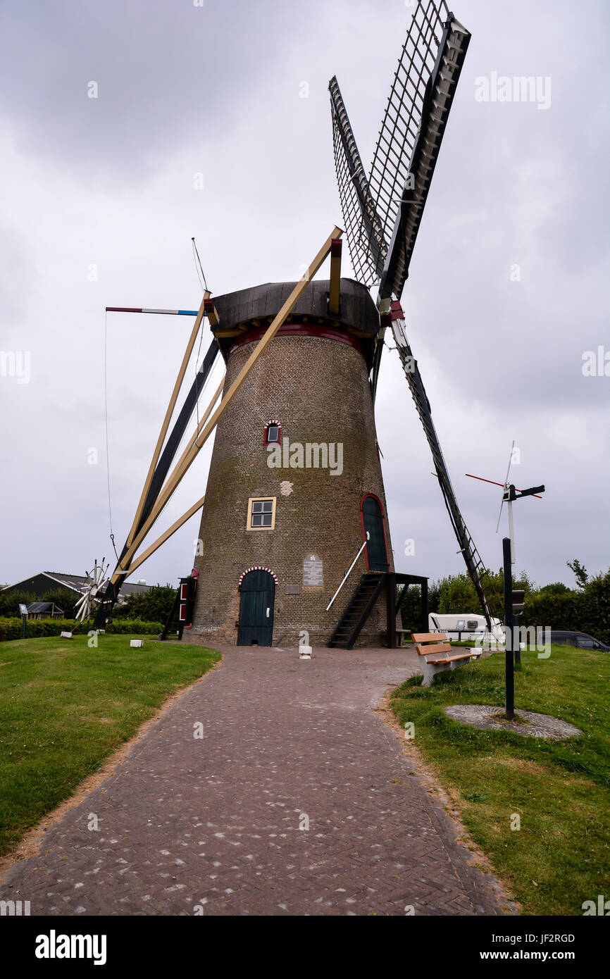 Classic Vintage Windmill in Holland Stock Photo - Alamy