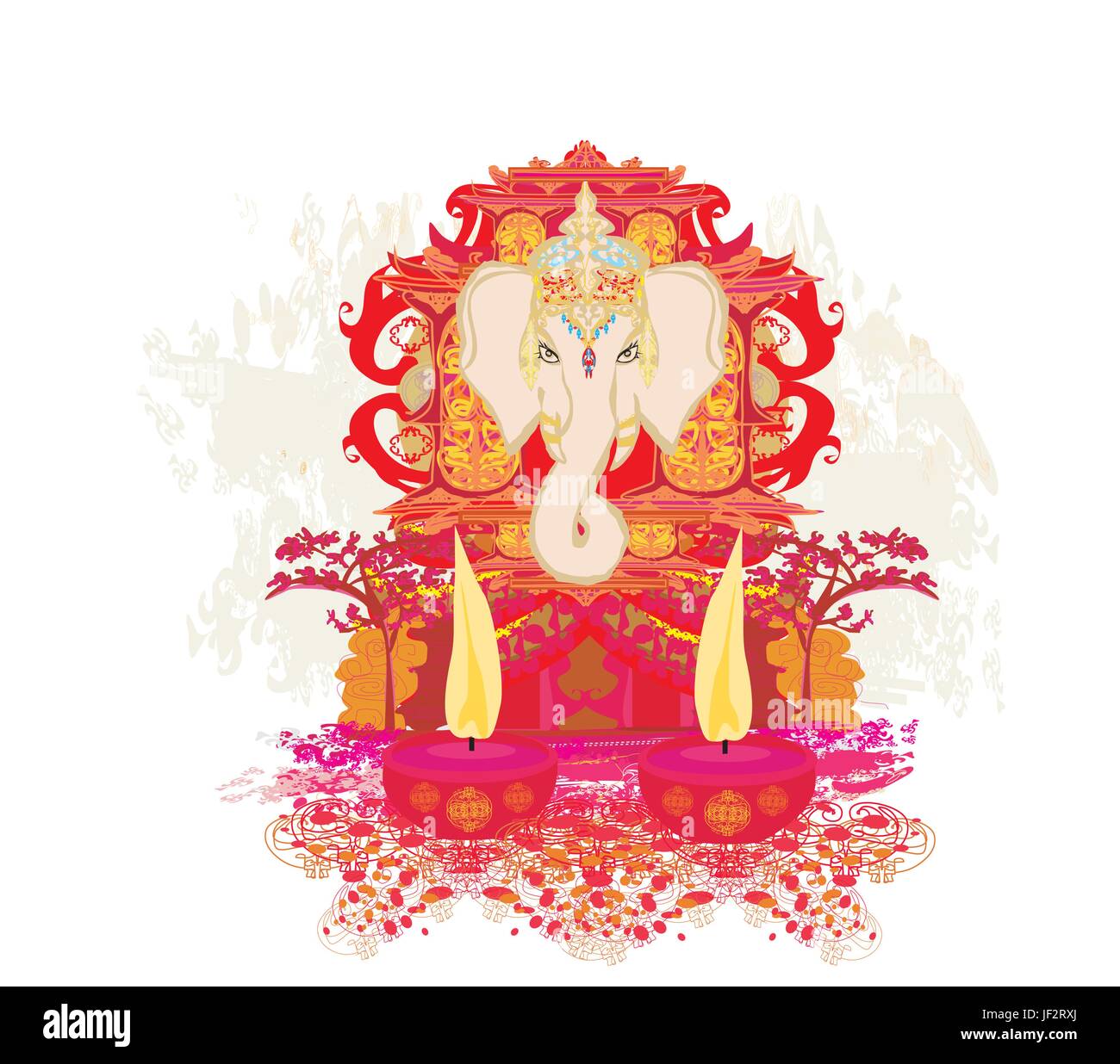 Ganpati silhouette hi-res stock photography and images - Alamy