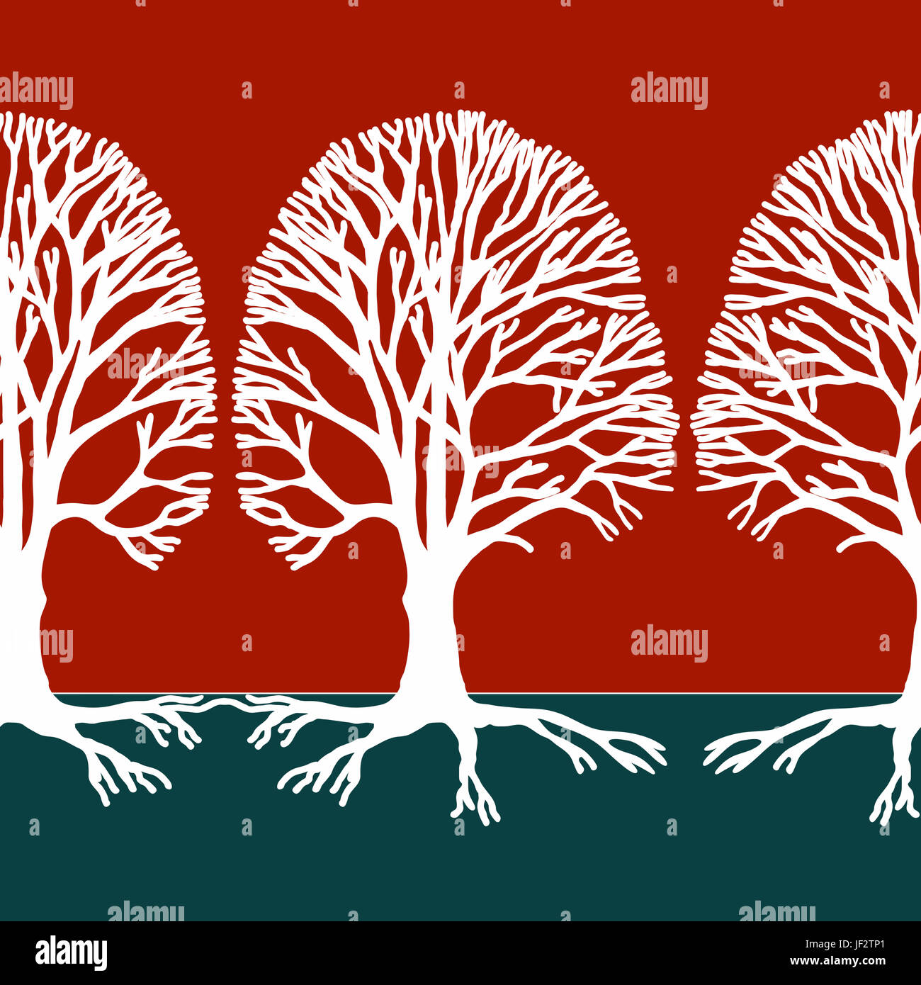 seamless pattern trees Stock Photo - Alamy
