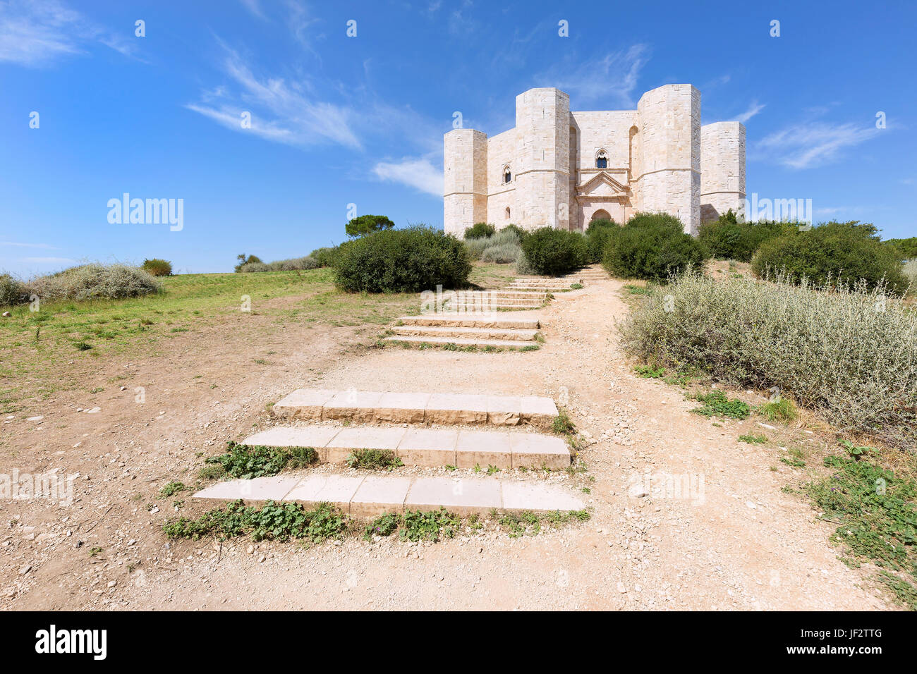 The famous Castel Del Monte in Apulia region, Italy Stock Photo - Alamy
