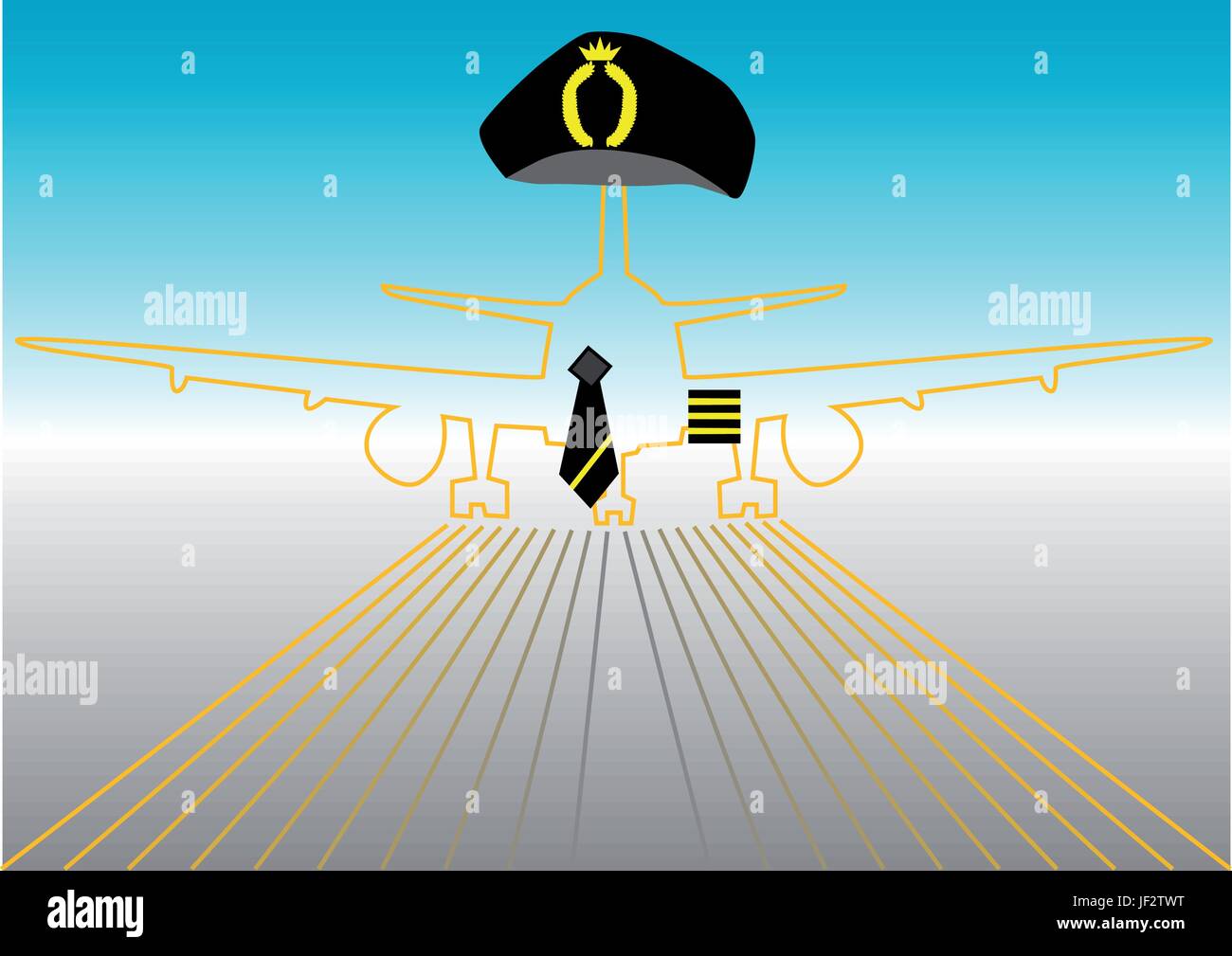 Airline pilot runway Stock Vector Images - Alamy
