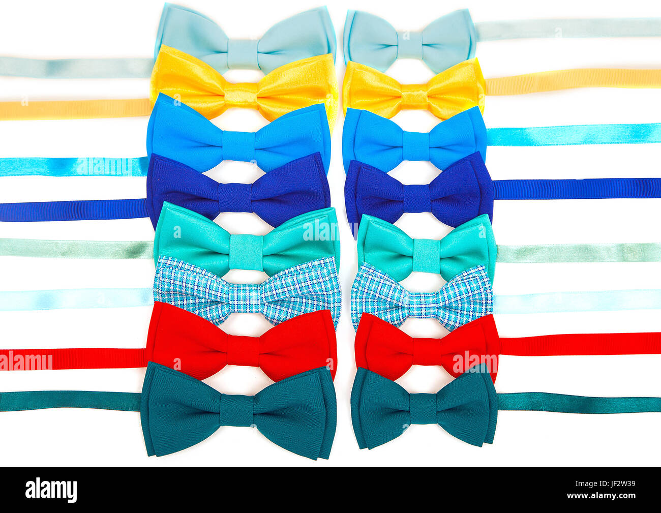Collection set of colorful ribbon bows isolation on a white background ...