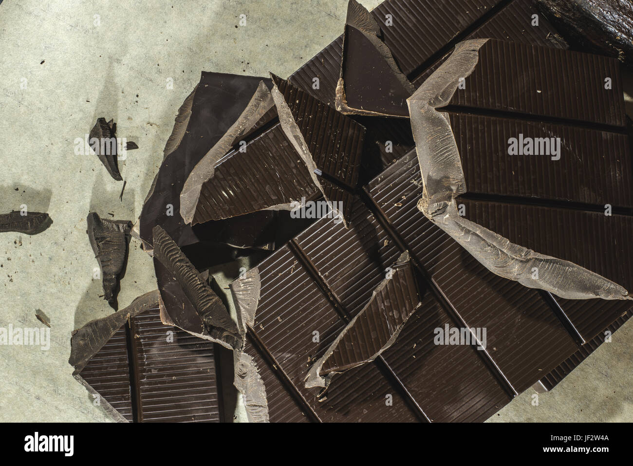 Chocolate bar crushed Stock Photo - Alamy