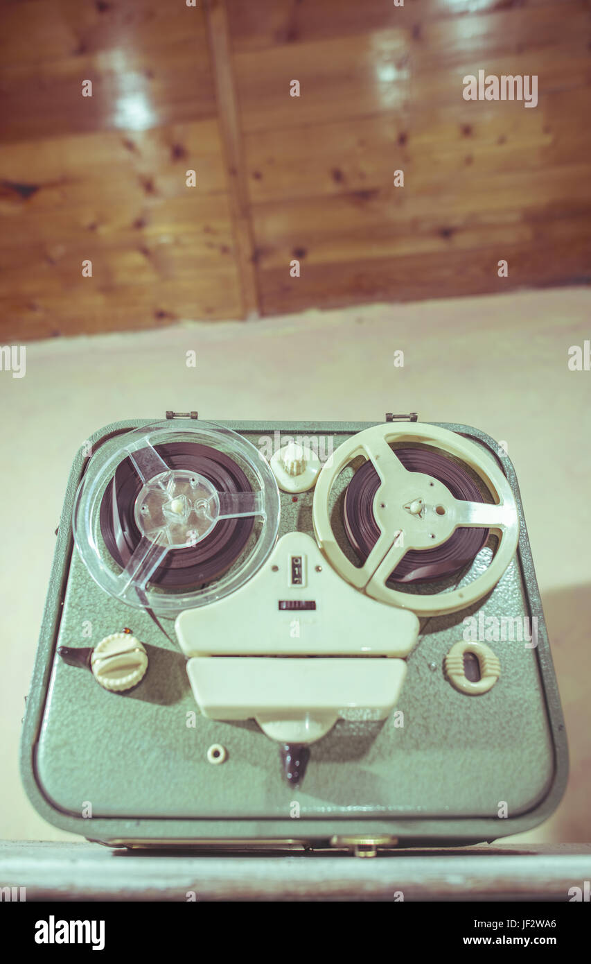 Old vintage tape recorder Stock Photo - Alamy