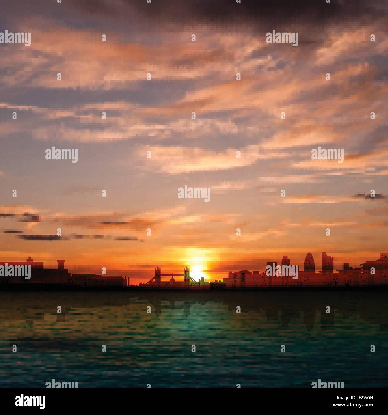 city, town, night, nighttime, sunset, sunrise, skyline, vector ...