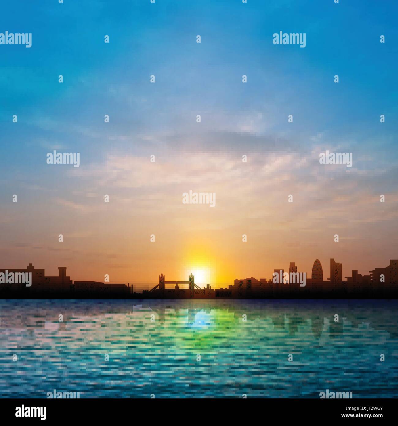 city, town, night, nighttime, sunset, sunrise, skyline, vector ...