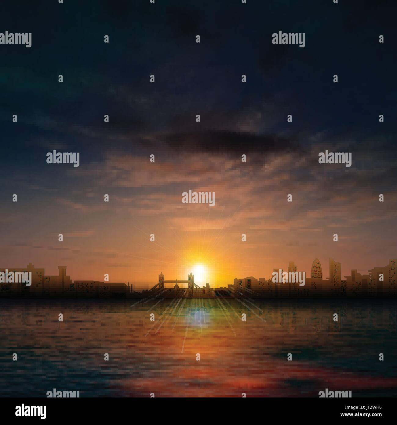 city, town, night, nighttime, sunset, sunrise, skyline, vector ...