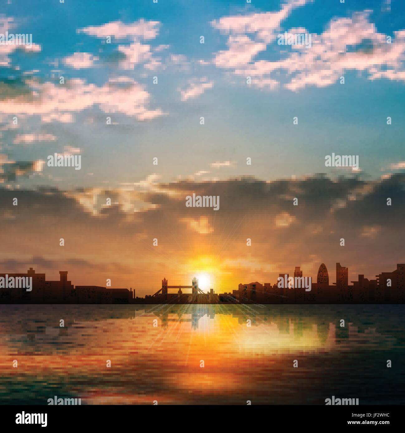 city, town, night, nighttime, sunset, sunrise, skyline, vector ...
