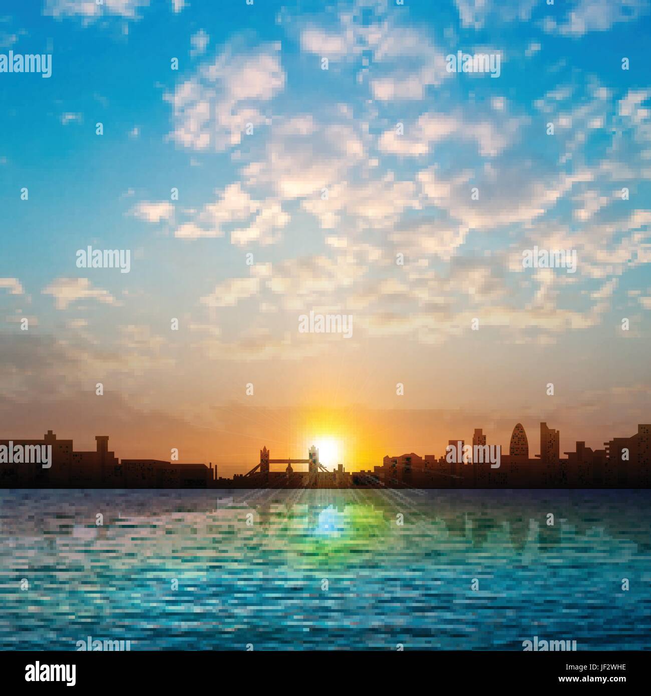 city, town, night, nighttime, sunset, sunrise, skyline, vector ...
