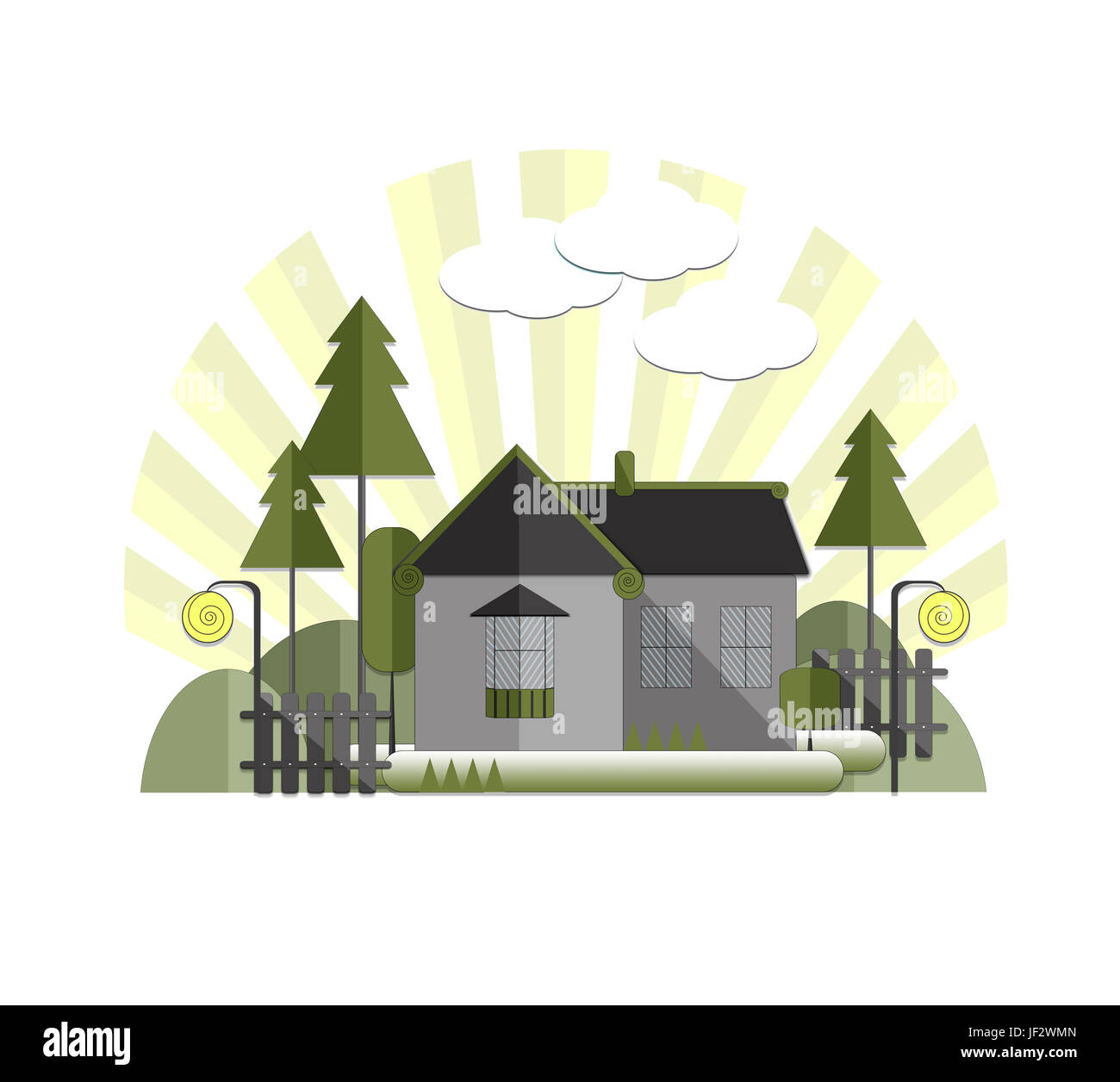 House in forest forest Cut Out Stock Images & Pictures - Alamy