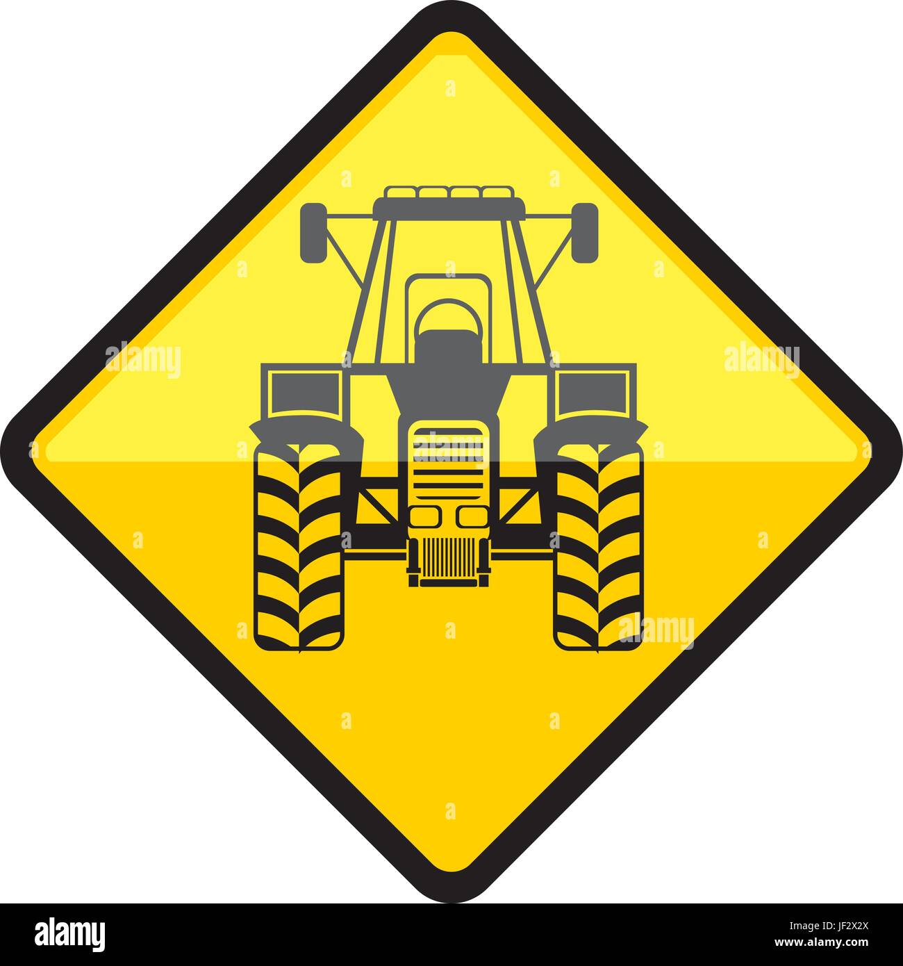 Warning sign farm machinery Stock Vector Images - Alamy