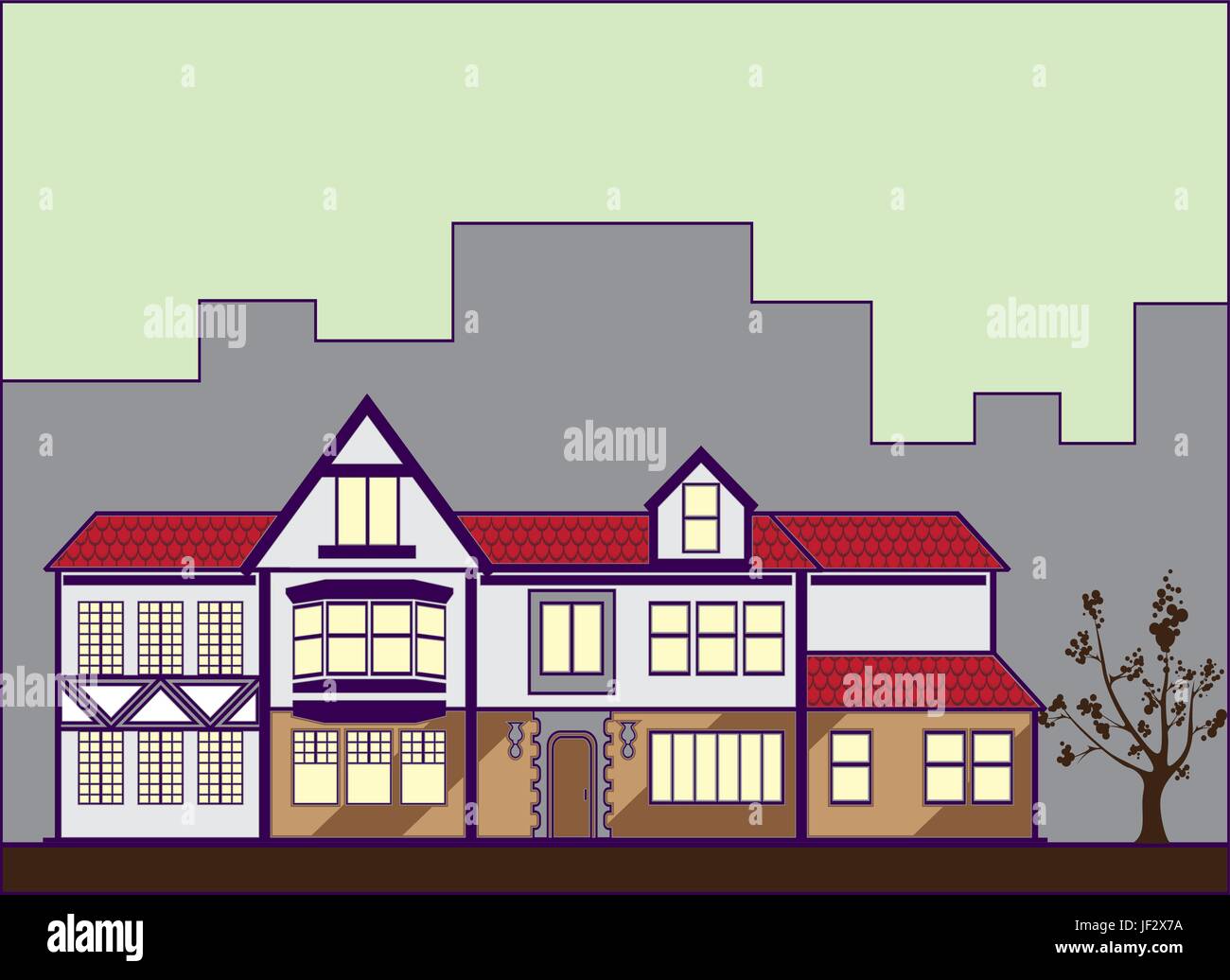 Modern imposing architecture Stock Vector Images - Alamy