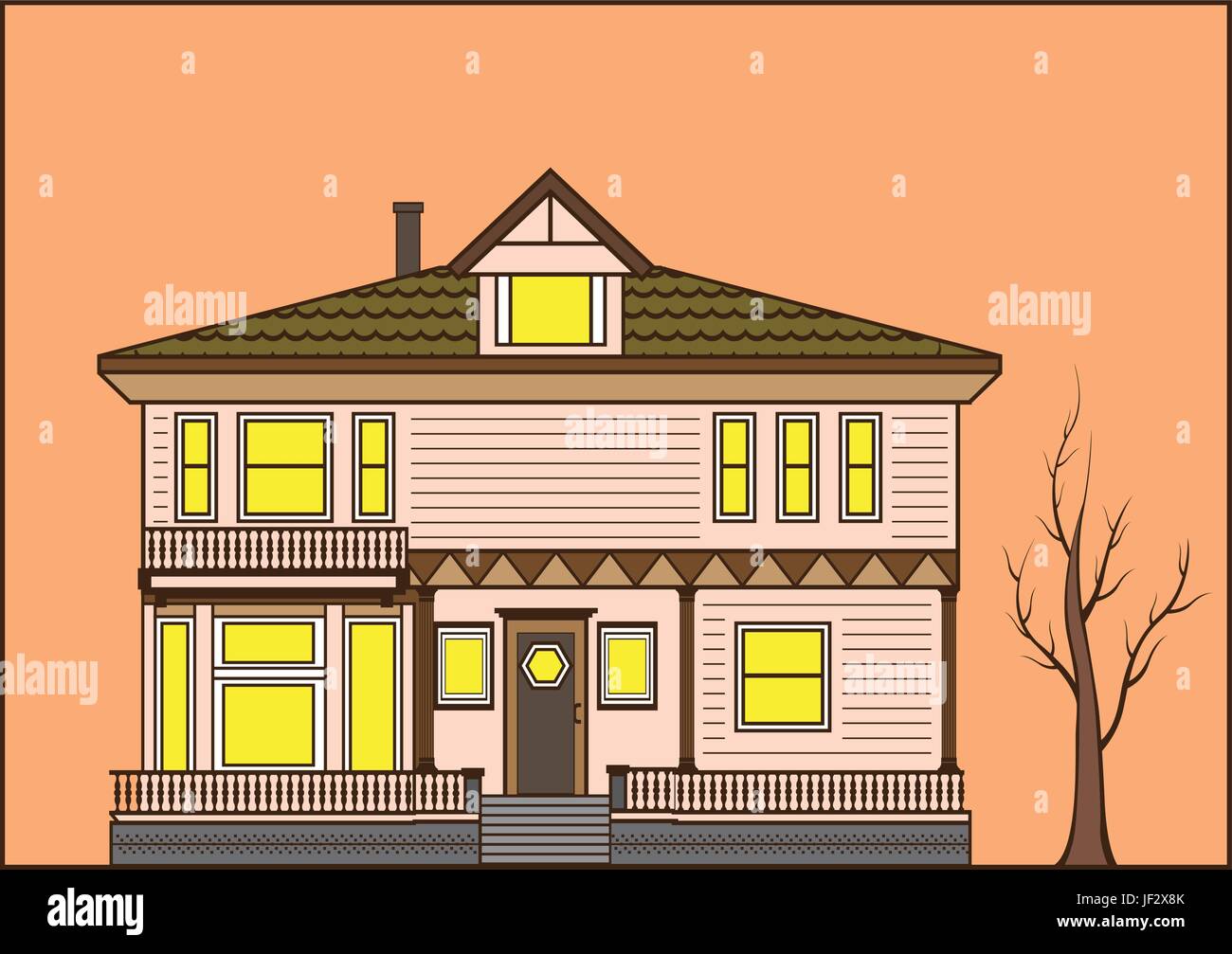 Front view door door Stock Vector Images - Alamy