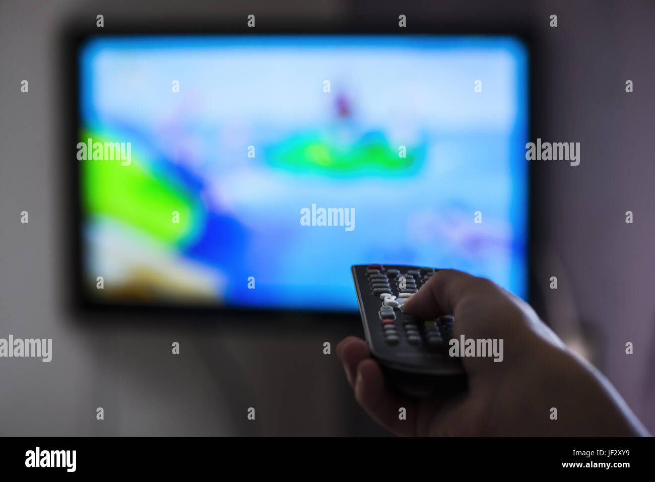 TV and remote control Stock Photo - Alamy